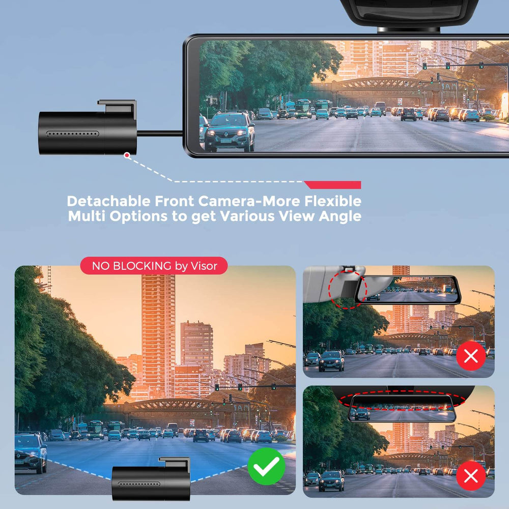 4k Mirror Dash Cam With Touch Screen